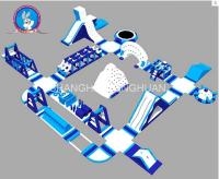 China Commercial Inflatable Water Park Aqua Park Floating Park 0.9mm PVC Custom Size for sale