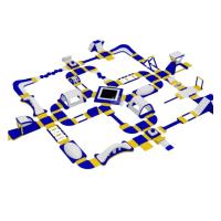 China Inflatable Floating Water Park 0.9mm PVC Custom Size for Summer Water Play for sale
