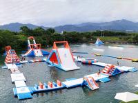 China Inflatable Floating Water Park 0.9mm PVC Custom Size for Summer Water Play for sale