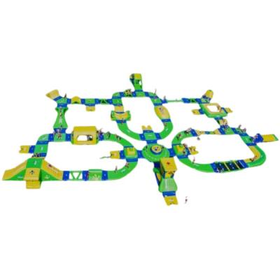 China Inflatable Floating Water Park for Sale 0.9mm PVC Outdoor Aqua Park with 500kg Capacity for sale