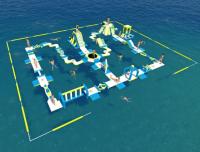 China Inflatable Floating Water Park for Sale 0.9mm PVC Outdoor Aqua Park with 500kg Capacity for sale