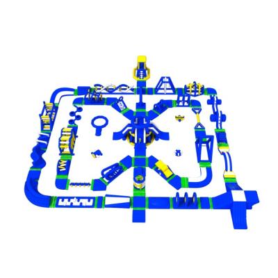 China Inflatable Floating Water Park 0.9mm PVC Custom Size Obstacle Course for Water Sports for sale