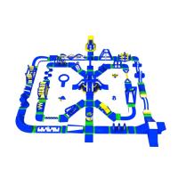 China Inflatable Floating Water Park 0.9mm PVC Custom Size Obstacle Course for Water Sports for sale