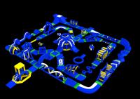 China Inflatable Floating Water Park 0.9mm PVC Custom Size Obstacle Course for Water Sports for sale
