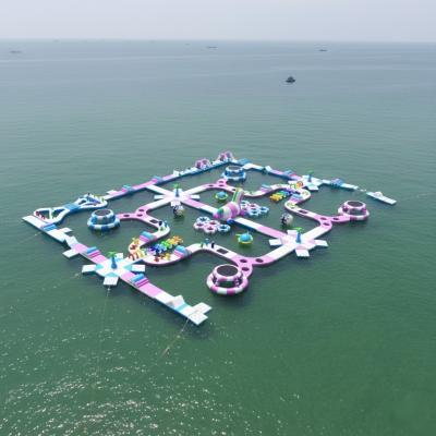 China Commercial Inflatable Water Park Obstacle Course for Kids Adults 500kg Capacity for sale