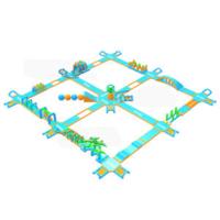 China Commercial Inflatable Water Park Obstacle Course for Kids Adults 500kg Capacity for sale