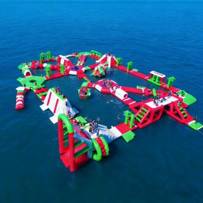 China Inflatable Water Park Obstacle Course for Adults 10+ Riders 500kg Capacity PVC for sale