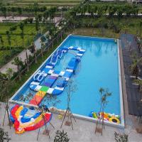 China Custom Inflatable Pool Obstacle Course with Floating Platforms and Climbing Areas for Water Events for sale