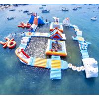 China Modular Inflatable Water Park 50m² Floating Obstacle Course with Slides and Climbing Platforms for Lake Resort for sale