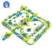 China Custom Inflatable Water Park Floating Aqua Playground Obstacle Course Island for Sea Lake Pool Events 500kg Capacity for sale