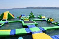 China Custom Inflatable Water Park Floating Aqua Playground Obstacle Course Island for Sea Lake Pool Events 500kg Capacity for sale