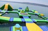 China Custom Inflatable Water Park Floating Aqua Playground Obstacle Course Island for Sea Lake Pool Events 500kg Capacity for sale