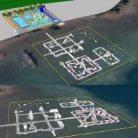 China Custom Modular Inflatable Floating Water Park 50m PVC Commercial Aqua Play System for Resort Lake Beach for sale