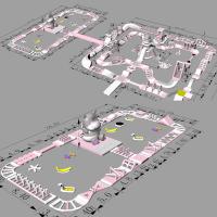 China Custom Modular Inflatable Floating Water Park 50m PVC Commercial Aqua Play System for Resort Lake Beach for sale