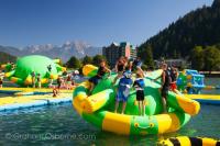 China 45m Long Inflatable Floating Water Park Commercial Sea Water Park with 0.9mm PVC Tarpaulin for sale