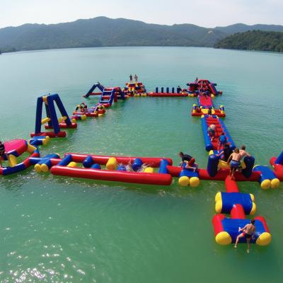 China Custom Inflatable Floating Water Park 0.9mm PVC for Lakes Rivers and Sea Commercial Use for sale