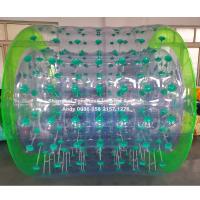 China Commercial Inflatable Water Roller Wheel 2.3m Outer Diameter TPU Non Slip Surface for Aquatic Gym Training Pool Parties for sale