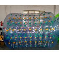 China Commercial Inflatable Water Roller Wheel 2.3m Outer Diameter TPU Non Slip Surface for Aquatic Gym Training Pool Parties for sale