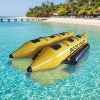 China Inflatable Water Banana Boat PVC 2-6 Person Custom Size Durable Flying Fish Towable Tube for sale