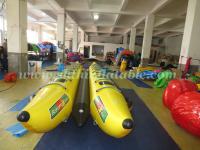 China Inflatable Water Banana Boat PVC 2-6 Person Custom Size Durable Flying Fish Towable Tube for sale