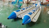 China Commercial 10 Seater Inflatable Banana Boat Flying Fish Towable Water Sports 0.9mm PVC for sale