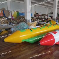 China Customizable Single Tube Inflatable Banana Boat 0.55mm PVC with 3 Year Warranty for sale