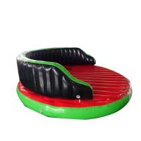 China Custom Inflatable Floating Island Water Boat Toy 0.6mm PVC Tarpaulin for sale