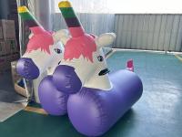 China Custom Inflatable Unicorn Water Toy PVC Tarpaulin Outdoor Play Equipment for Commercial Use 1 Person for sale