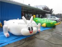China Custom Inflatable Hare and Tortoise Race Game for Team Building 0.4mm PVC for sale