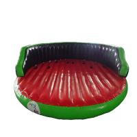China Inflatable Flying Watermelon Sofa 0.9mm PVC Water Park Toy for 5-10 Persons for sale