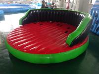 China Inflatable Flying Watermelon Sofa 0.9mm PVC Water Park Toy for 5-10 Persons for sale
