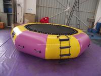 China Inflatable Floating Trampoline 0.9mm PVC Water Bouncer for Kids Adults Dia 2m 3m 5m for sale