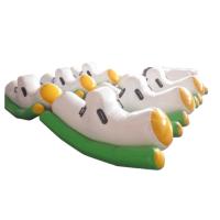 China Commercial Inflatable Floating Water Seesaw 0.6mm PVC Water Park Toy for 5 Persons for sale