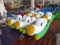 China Commercial Inflatable Floating Water Seesaw 0.6mm PVC Water Park Toy for 5 Persons for sale
