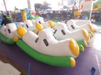 China Commercial Inflatable Floating Water Seesaw 0.6mm PVC Water Park Toy for 5 Persons for sale