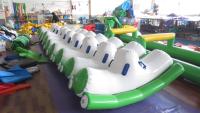 China Commercial Inflatable Floating Water Seesaw 0.6mm PVC Water Park Toy for 5 Persons for sale