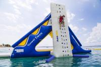 China PVC Inflatable Floating Climbing Water Slide 7.8x3.6x4.5m for Lake Sea Water Park Equipment for sale