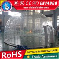 China Inflatable Clear Bubble Tent 5.3m Diameter Waterproof Double Layer Camping Tent for sale