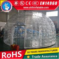 China Inflatable Clear Bubble Tent 5.3m Diameter Waterproof Double Layer Camping Tent for sale