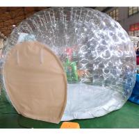 China UV Printed Transparent PVC Bubble Tent 3m 4m 5m 6m with Electric Air Pump for Outdoor Camping for sale