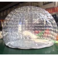China UV Printed Transparent PVC Bubble Tent 3m 4m 5m 6m with Electric Air Pump for Outdoor Camping for sale