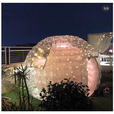China Outdoor Inflatable Transparent Bubble Tent 4-6 Person with Electric Air Pump Custom Size Camping for sale