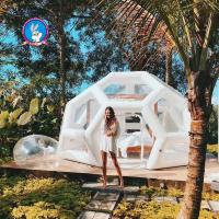China Inflatable Clear Bubble Tent 4m Diameter Transparent PVC Dome for Outdoor Camping for sale