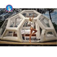 China Inflatable Clear Bubble Tent 4m Diameter Transparent PVC Dome for Outdoor Camping for sale