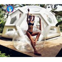 China Inflatable Clear Bubble Tent 4m Diameter Transparent PVC Dome for Outdoor Camping for sale