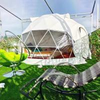 China Glamping Dome Tent PVC Durable Portable Outdoor Giant Shelter 6m 8m 10m for sale