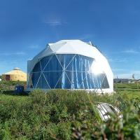 China Glamping Dome Tent PVC Durable Portable Outdoor Giant Shelter 6m 8m 10m for sale