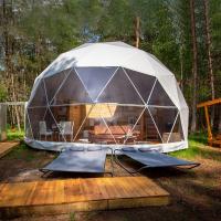 China Glamping Dome Tent PVC Durable Portable Outdoor Giant Shelter 6m 8m 10m for sale
