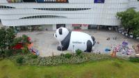 China Custom Inflatable Panda Tent 4m Walk In Animal Shelter for Outdoor Events Commercial Promotions for sale