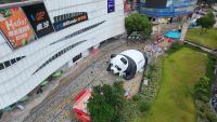 China Custom Inflatable Panda Tent 4m Walk In Animal Shelter for Outdoor Events Commercial Promotions for sale